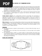 Linear Model of Communication | PDF | Public Speaking | Communication