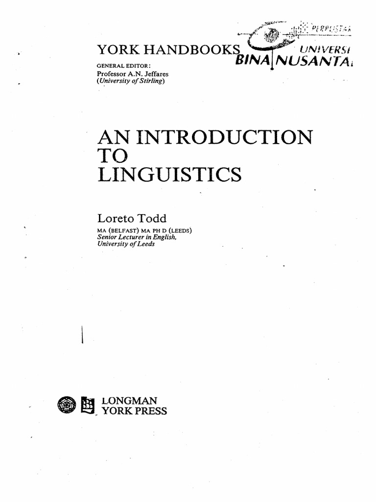 An Introduction To Linguistics PDF | PDF | Adjective | Vowel