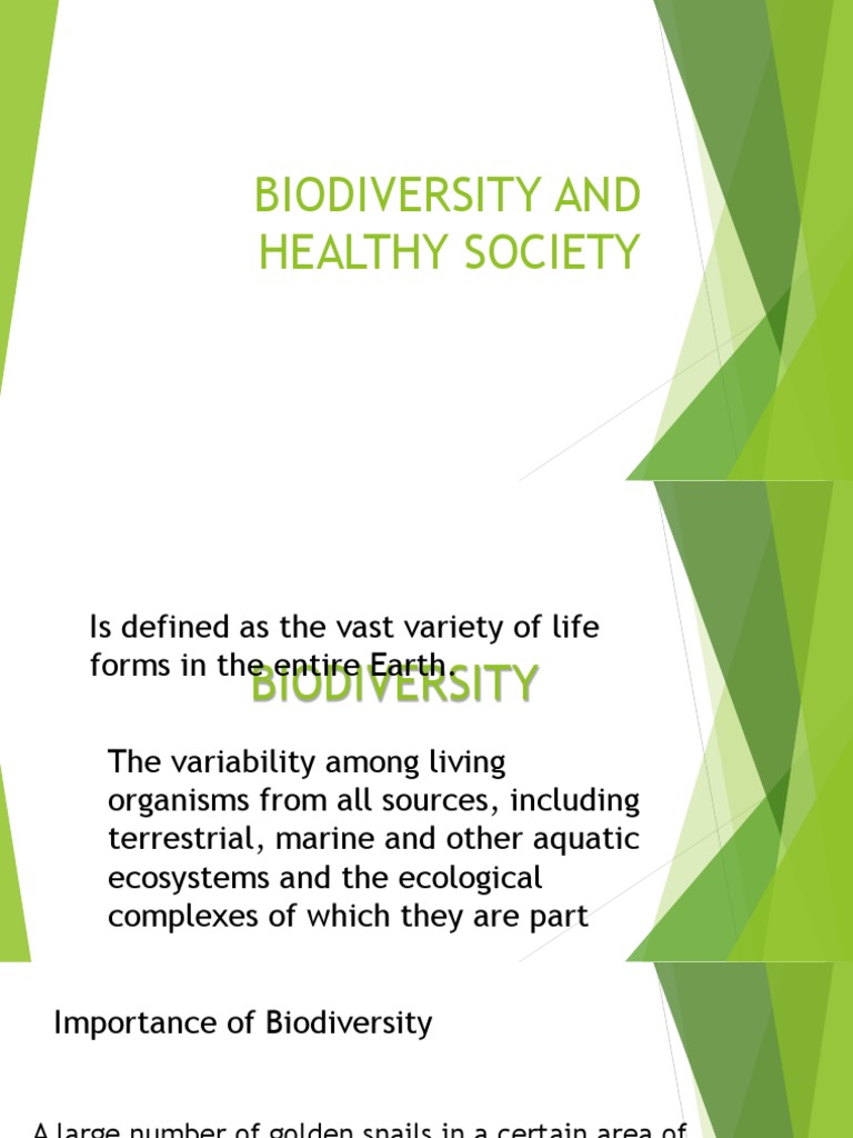 The Relationship Between Biodiversity, Ecosystem Health, and Human Well ...