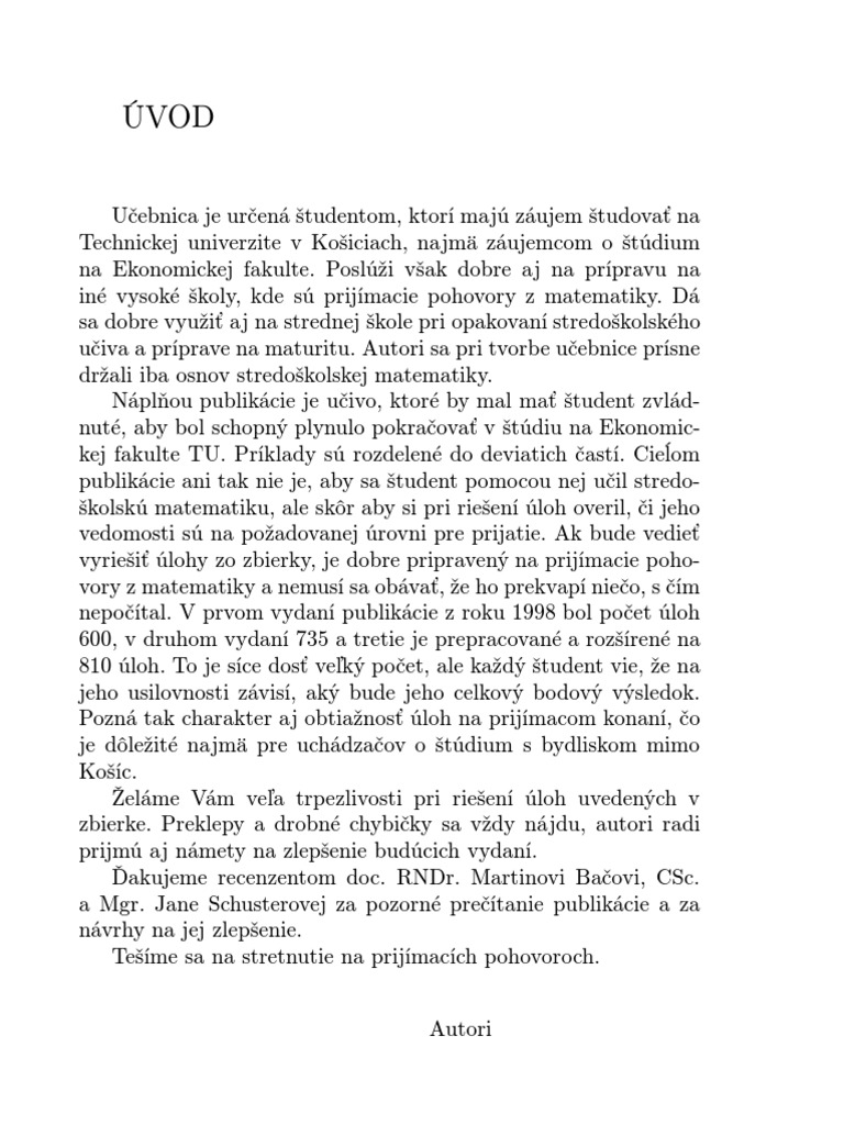 Zbierka EkF TUKE | PDF