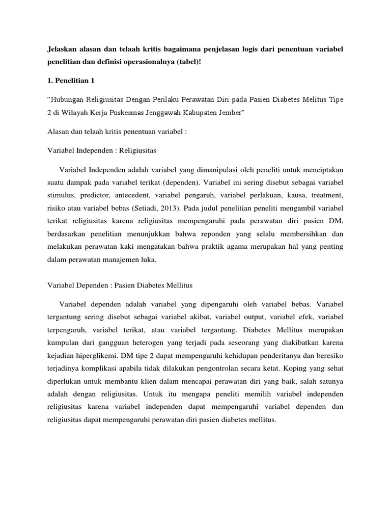 Variabel Skripsi | PDF