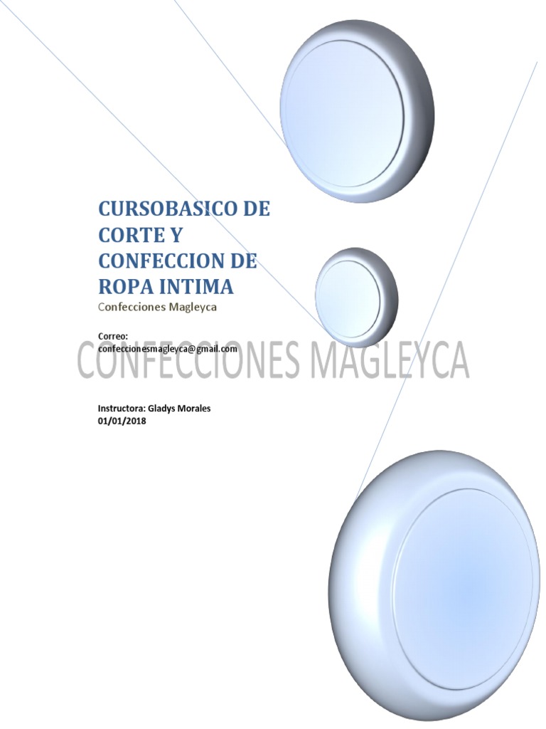 Curso Basico Ropa Intima Confecciones Magleyca | PDF | Máquina de coser ...
