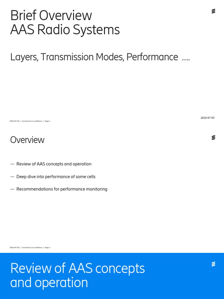 Brief Overview AAS Radio Systems | PDF | Mimo | Duplex (Telecommunications)