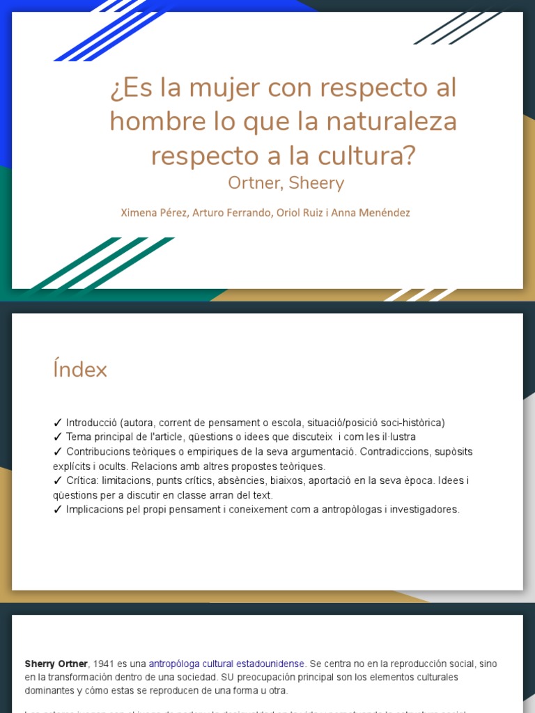 ¿Es La Mujer Con Respecto Al Hombre Lo Que La Naturaleza Respecto A La ...