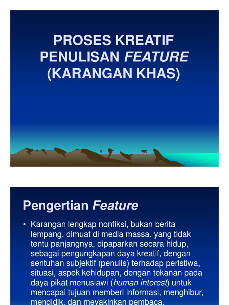 Panduan Penulisan Feature Kreatif | PDF | Fiksi Umum