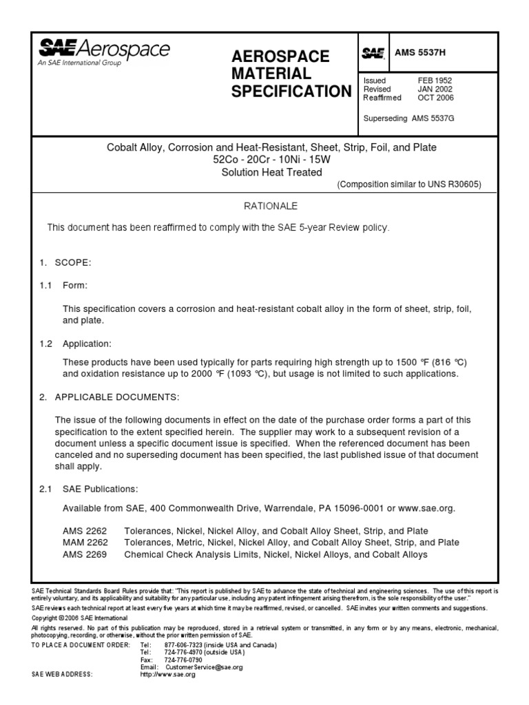 Aerospace Material Specification | PDF | Ultimate Tensile Strength ...