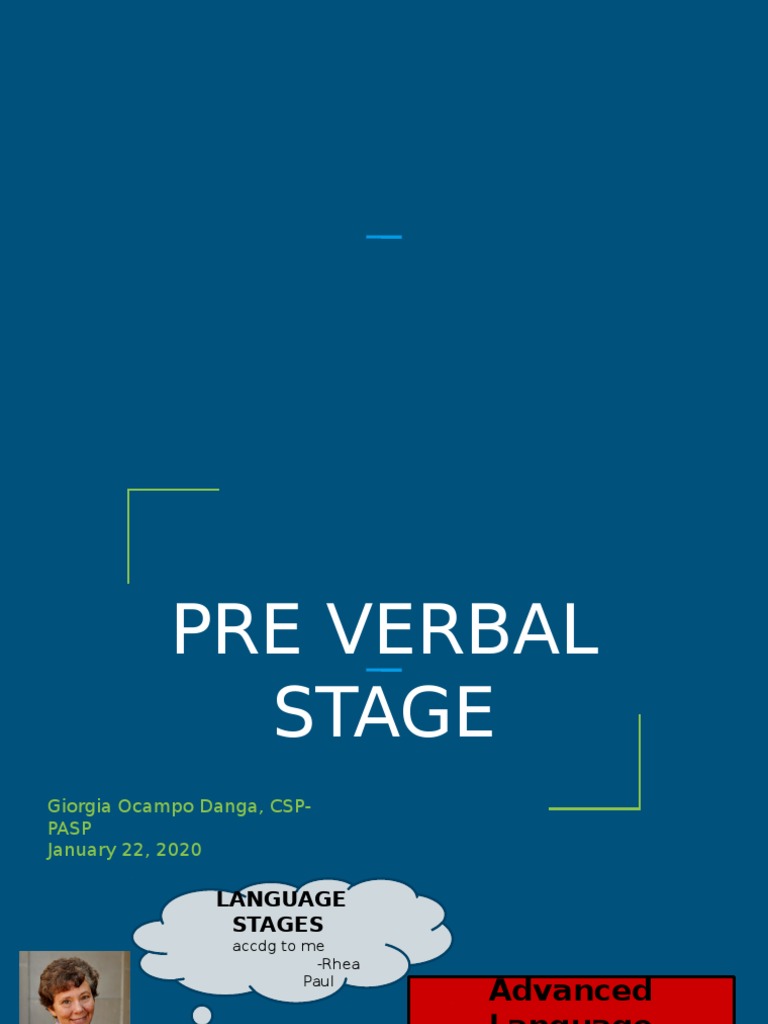 SP 137-Preverbal Stage (Student Copy) | PDF | Gesture | Imitation