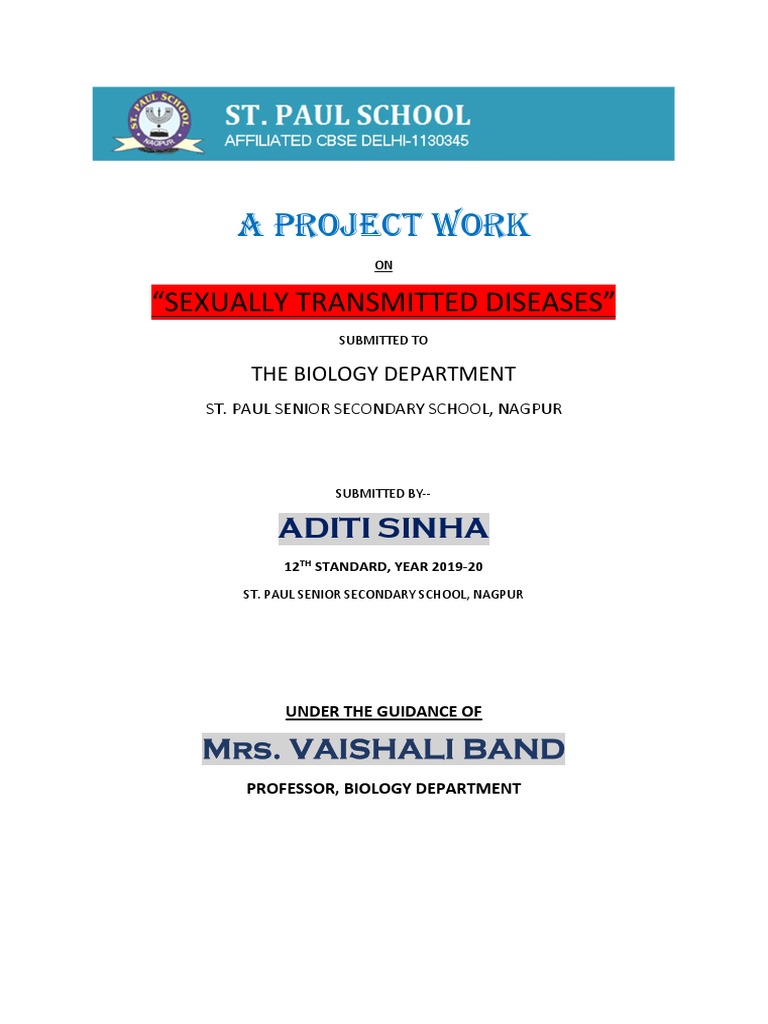 Class 12 Project on STDs | PDF | Sexually Transmitted Infection | Hiv/Aids