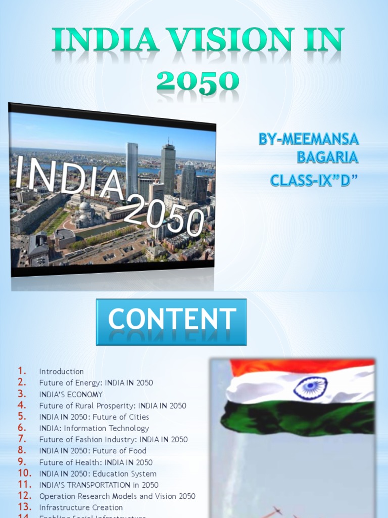 Vision for India in 2050 | PDF | Energy Security | Sustainability