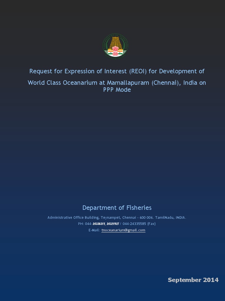Oceanarium Project at Mamallapuram | PDF | Marine Biology | Request For ...