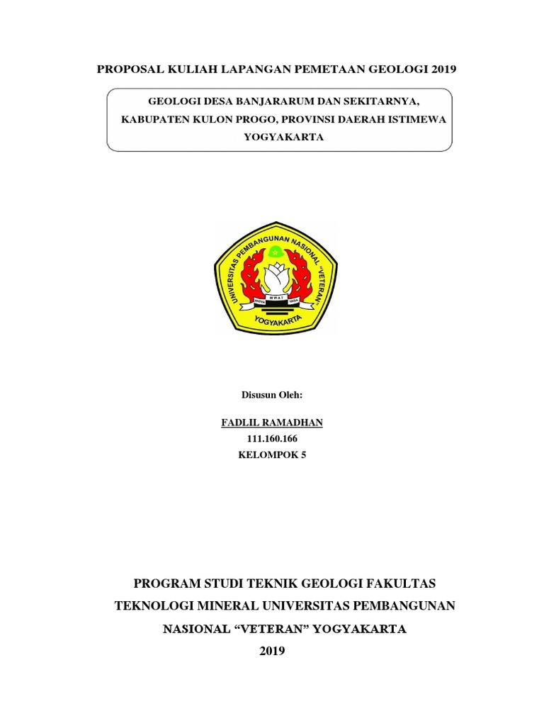 Proposal Kuliah Lapangan Kulonprogo | PDF