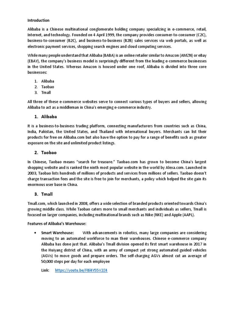 Warehouse Processes of Alibaba | PDF | Alibaba Group | E Commerce