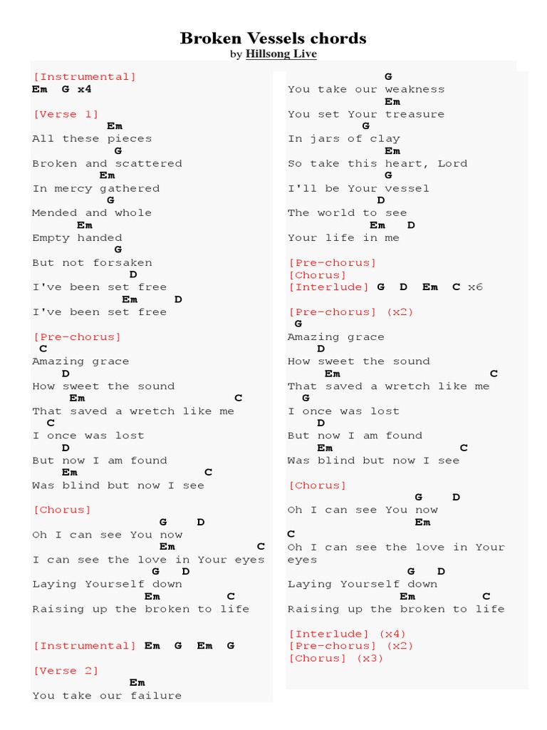 Broken Vessel | PDF | Song Structure | Musical Forms