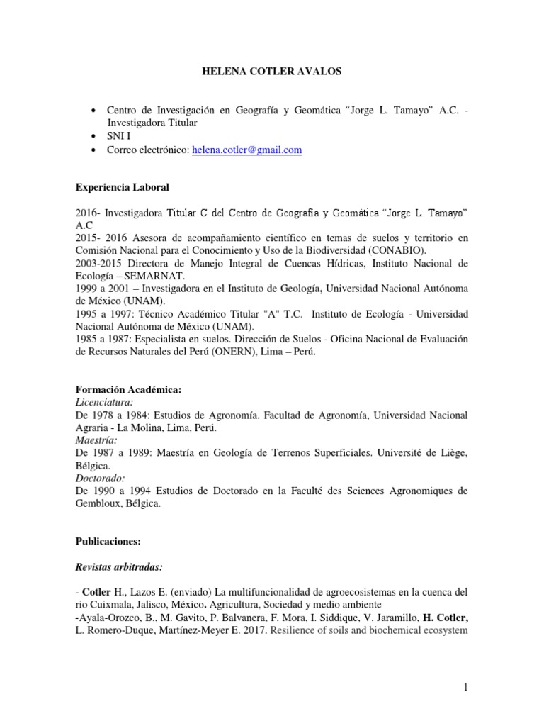 Helena Cotler | PDF | Ciudad de México | Sustentabilidad