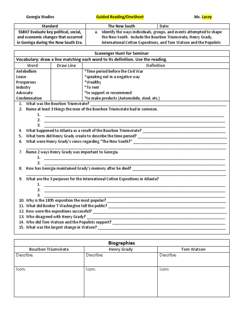 ss8h7 The New South | PDF