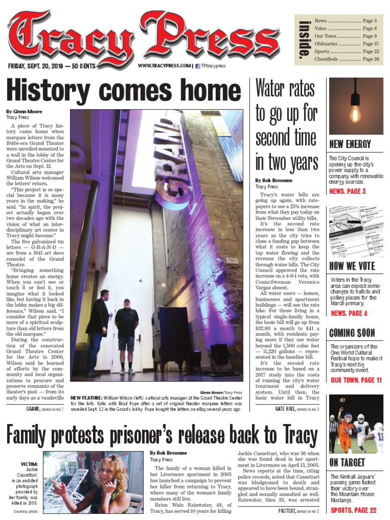 Tracy Press - Sept 20 | PDF | Pacific Gas And Electric Company | Nature