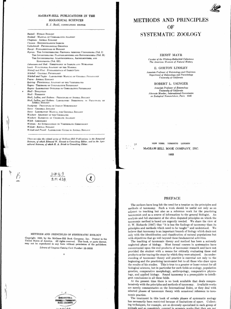 Mayr - 1953 Methods and Principles of Systematic Zoology-P.89 PDF | PDF