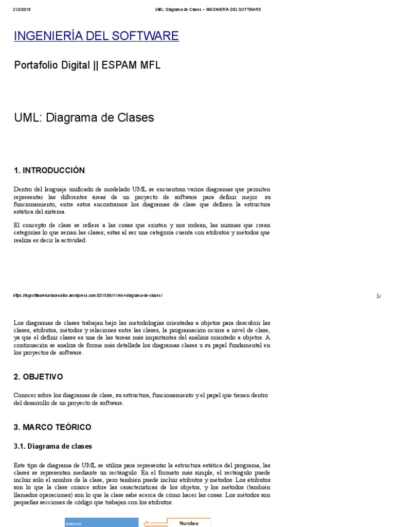 UML - Diagrama de Clases - INGENIERÍA DEL SOFTWARE | PDF | Objeto (informática) | Lenguaje de ...
