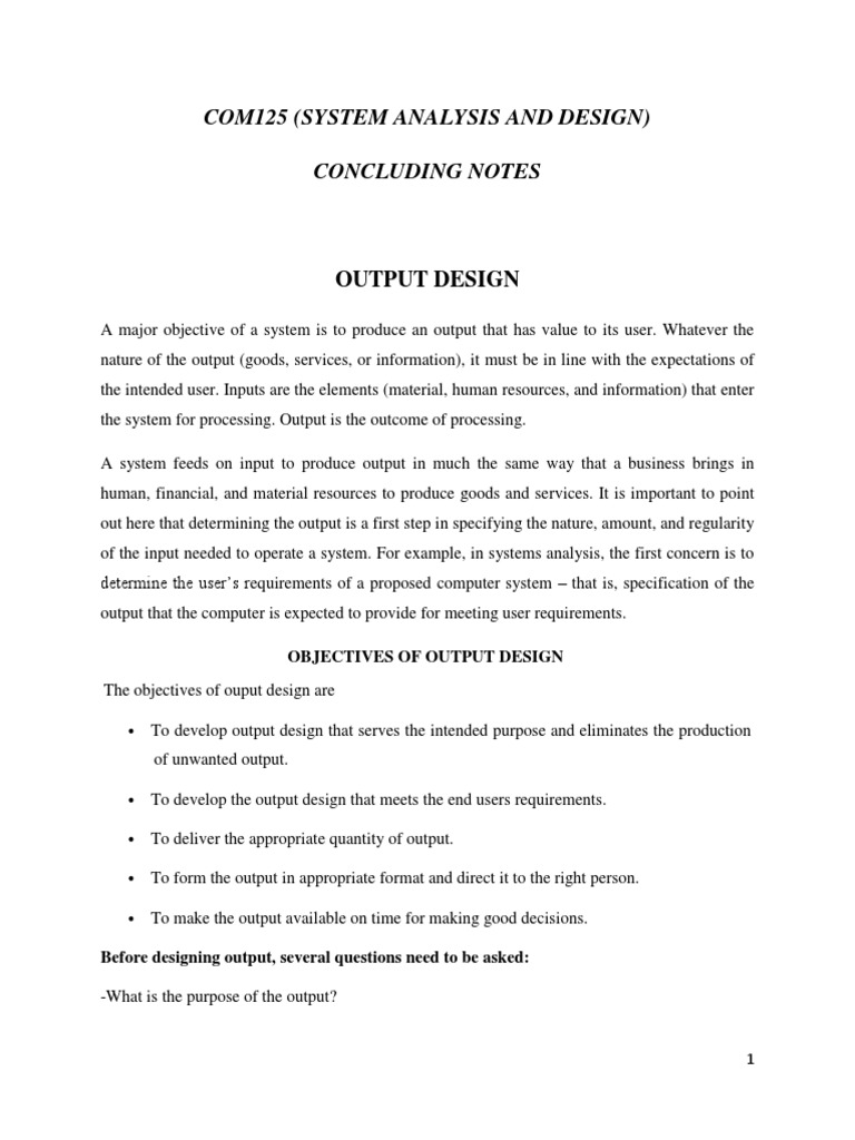 COM125 Concluding Notes | PDF | Input/Output | Quality Assurance