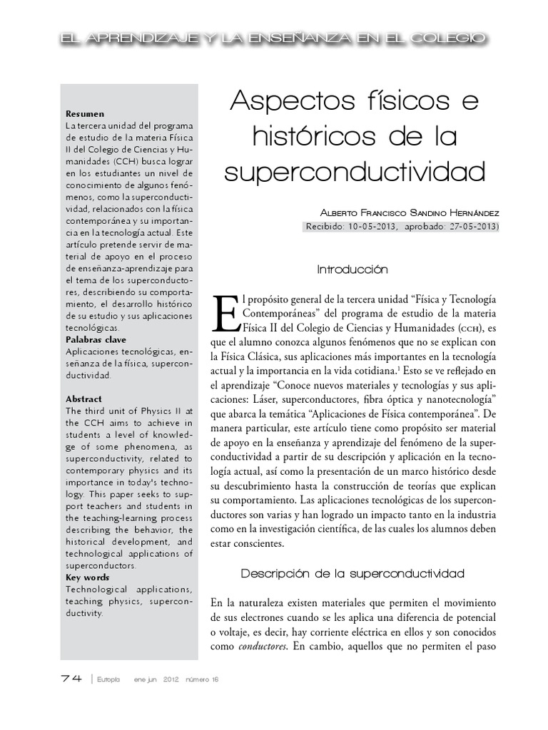 Superconductores PDF | PDF | Superconductividad | Electrón