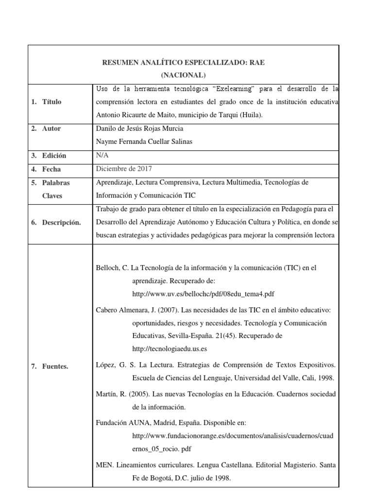 Rae Nacional y Regional | PDF | Tecnología de información y ...