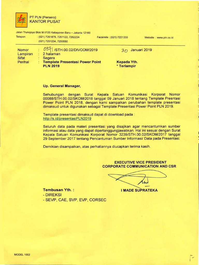 Template Power Point PLN 2019 | PDF