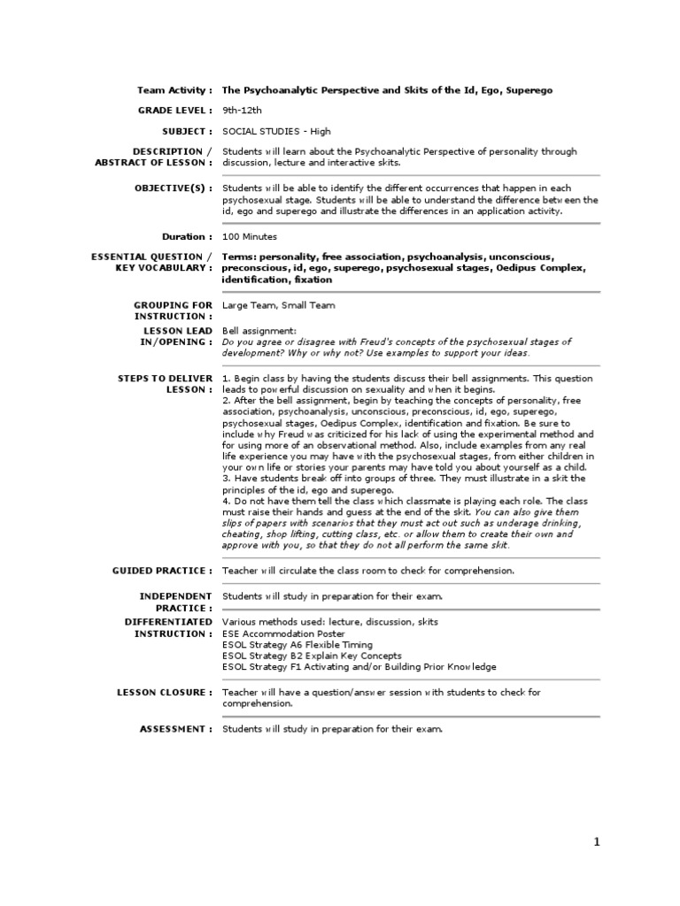 Understanding Id, Ego, and Superego | PDF | Id | Psychoanalysis