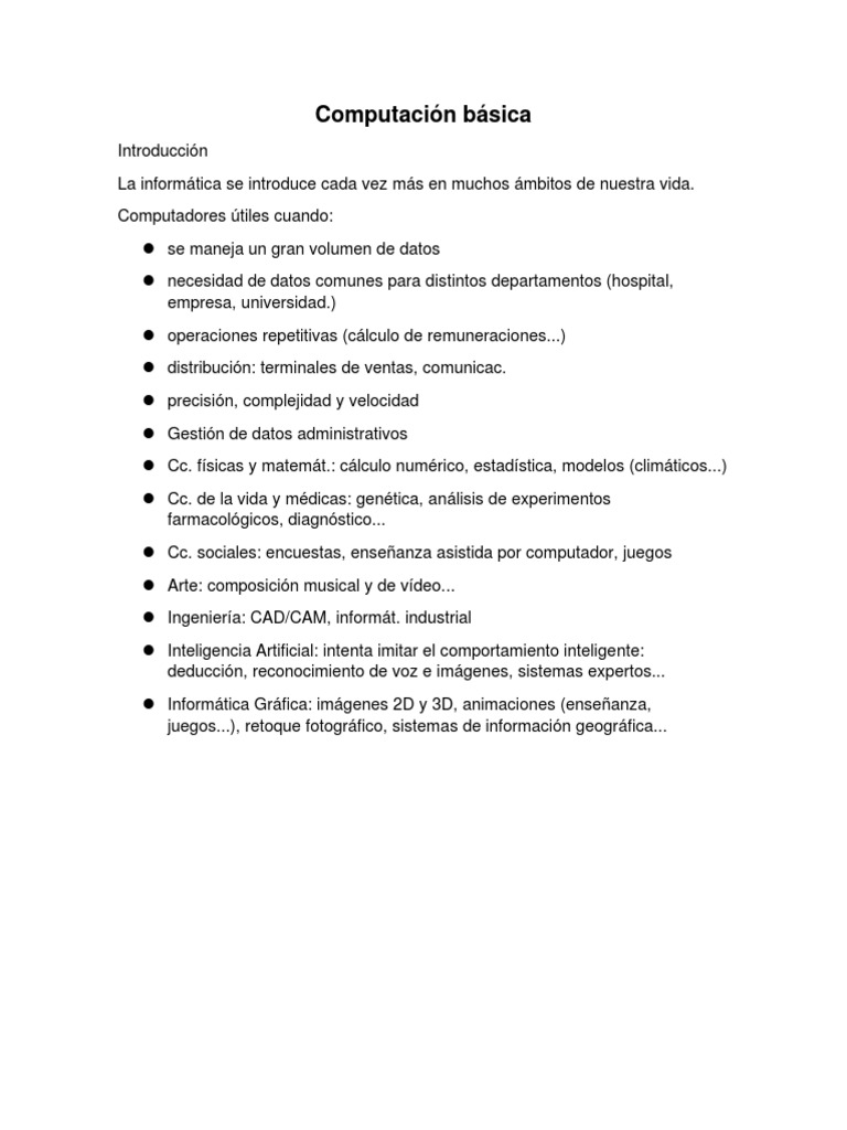 Computación Básica | PDF | Disco compacto | Hardware de la computadora