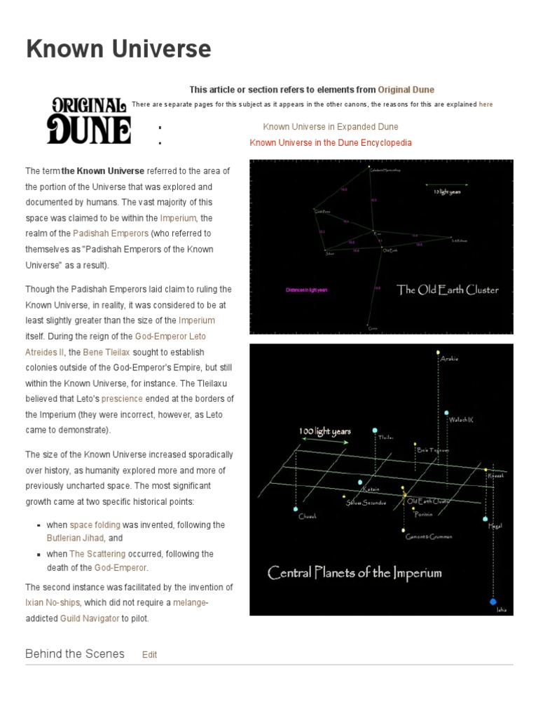 Known Universe - Dune - Fandom PDF | PDF | Dune (Franchise) | Dune Universe