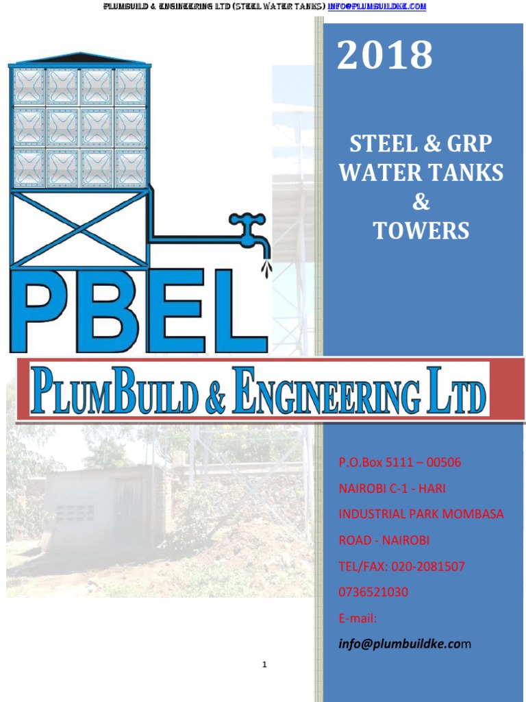 Steel Water Tanks and Towers | Download Free PDF | Plumbing | Pipe ...