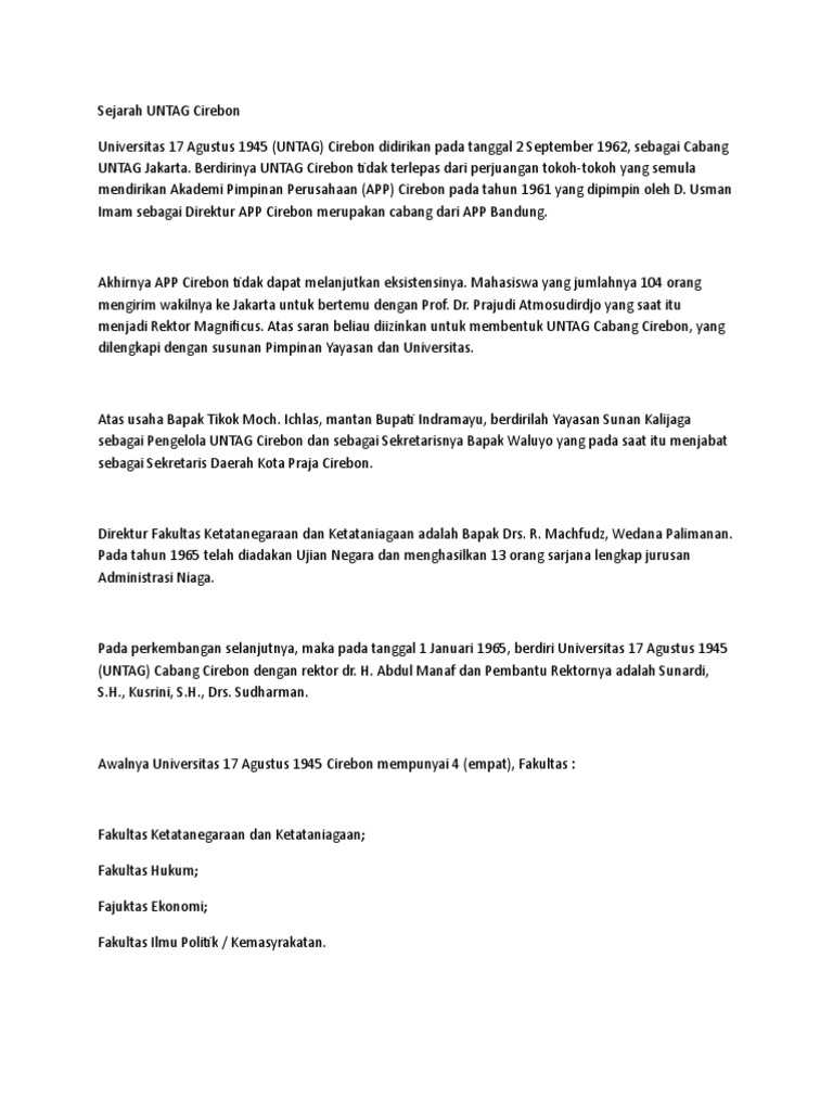 Sejarah UNTAG C-WPS Office | PDF