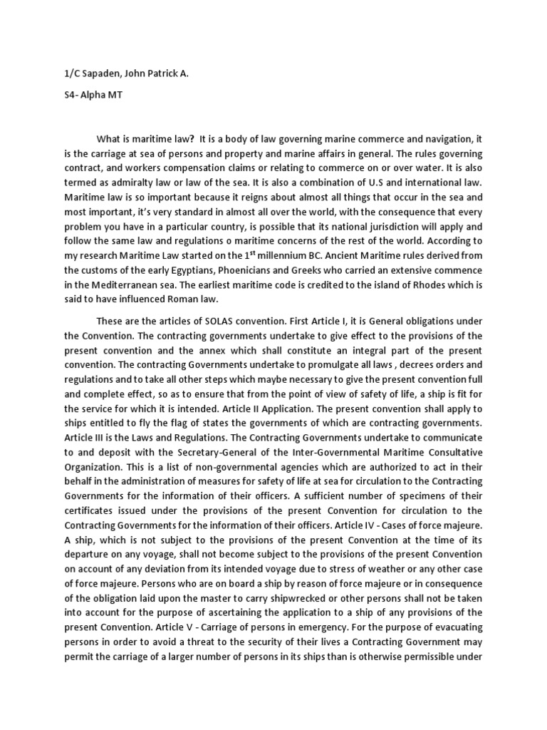 Marlaw | Download Free PDF | Admiralty Law | Treaty