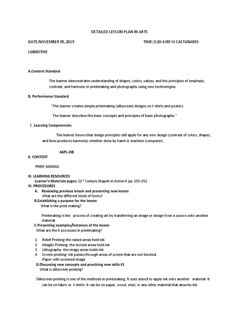 Printmaking Lesson Plan Try Collagraph Printmaking With Recycled