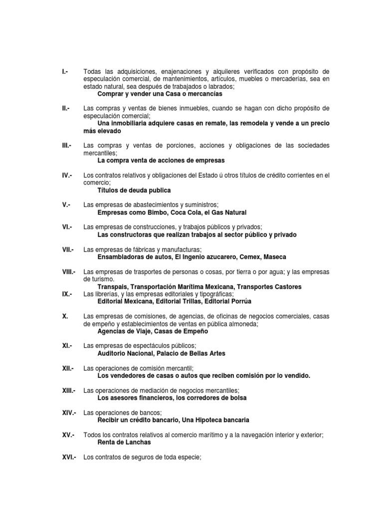 Ejemplos de Fraacc - Art - 75 - Codigo de Comercio | PDF | Comercio | Bancos
