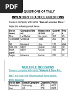 Case Study 1 Tally Prime Exercise | PDF | Cheque | Expense