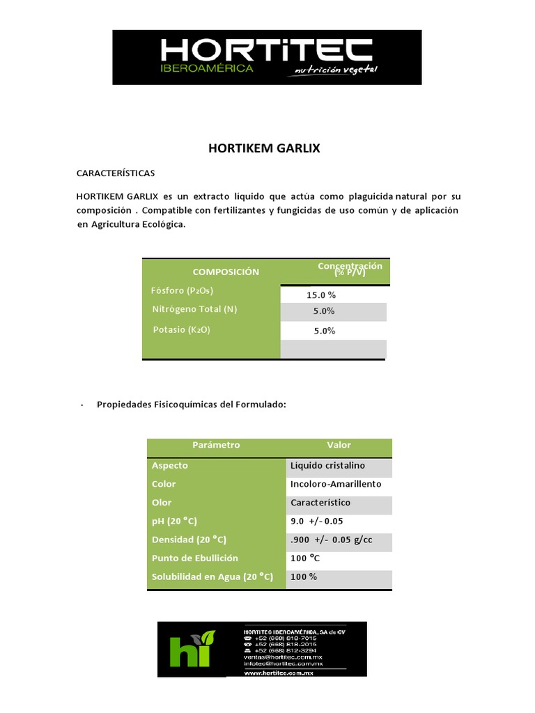 FT Garlix | PDF | Insectos | Agricultura
