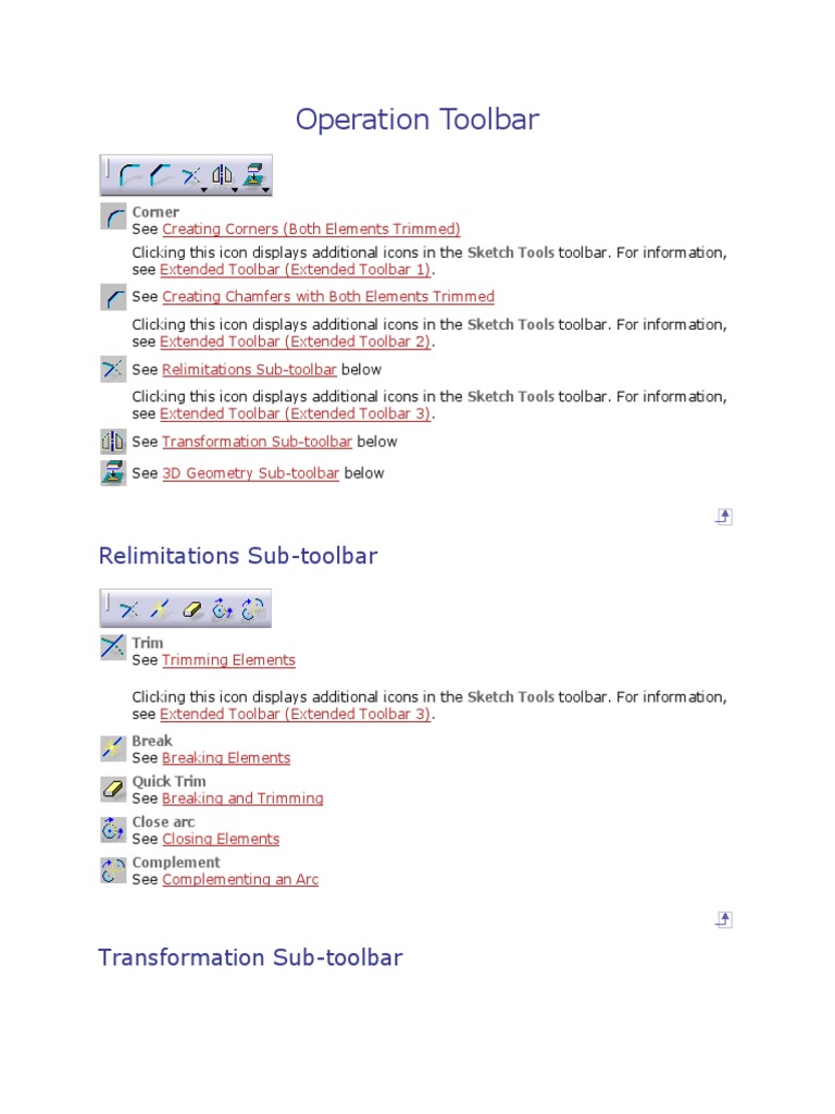 Operation Toolbar | PDF | Icon (Computing) | Geometry