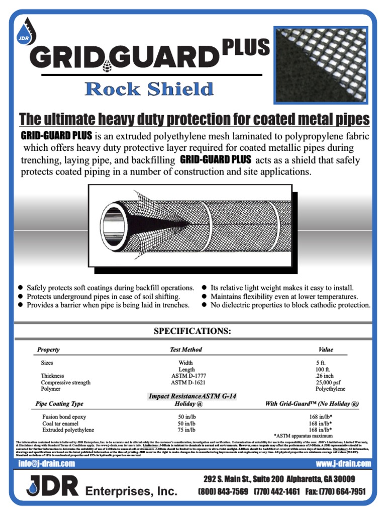 Rockshield Grid Guard Plus | PDF | Polyethylene | Pipe (Fluid Conveyance)