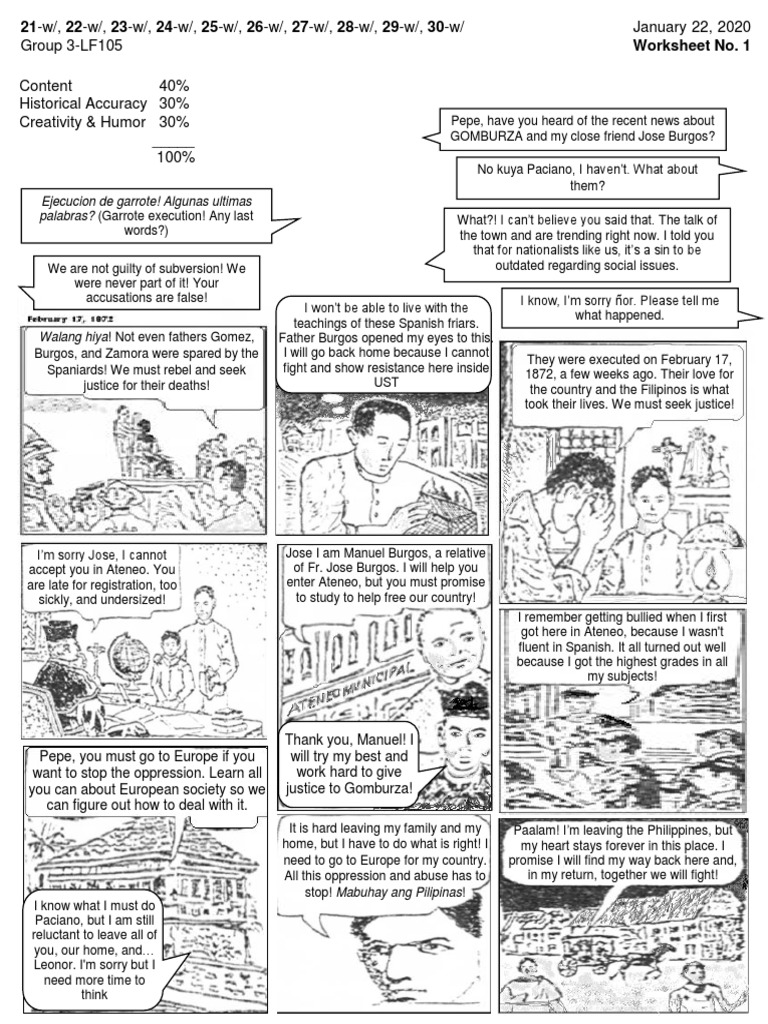 Worksheet 1-Comic Strip | PDF | Philippines
