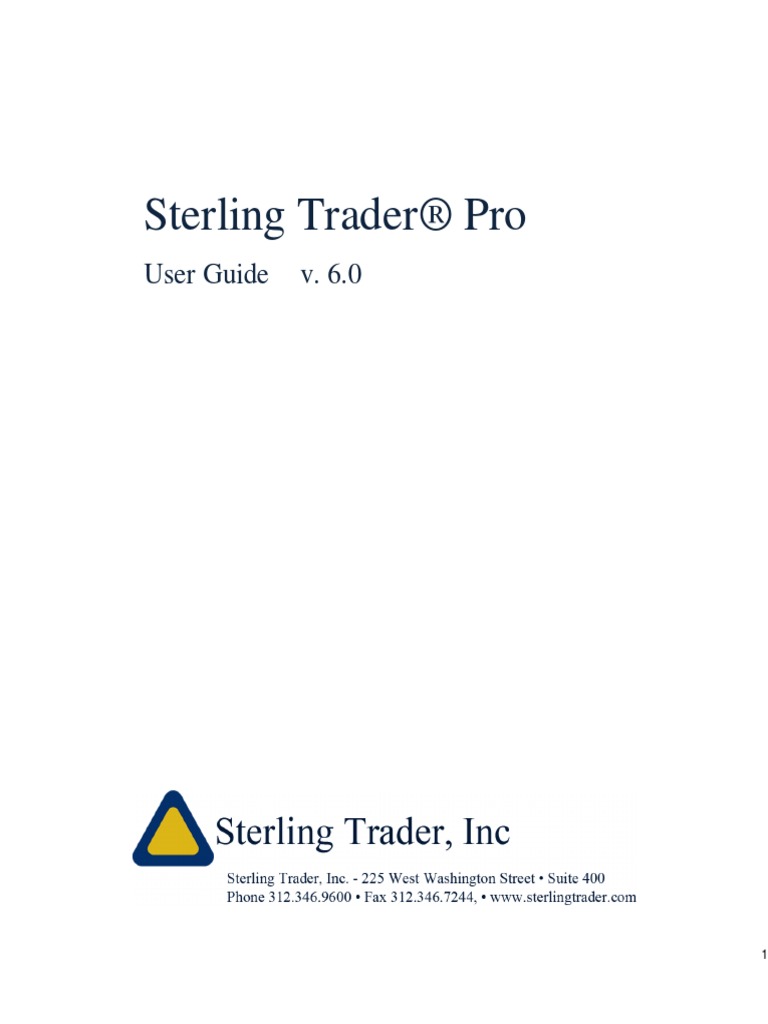 Sterling Trader Pro en PDF | PDF | Order (Exchange) | Computer Keyboard