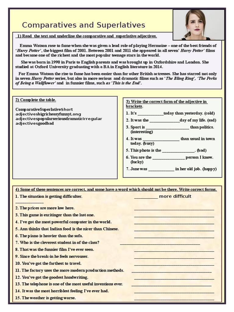 Understanding Comparatives and Superlatives | PDF