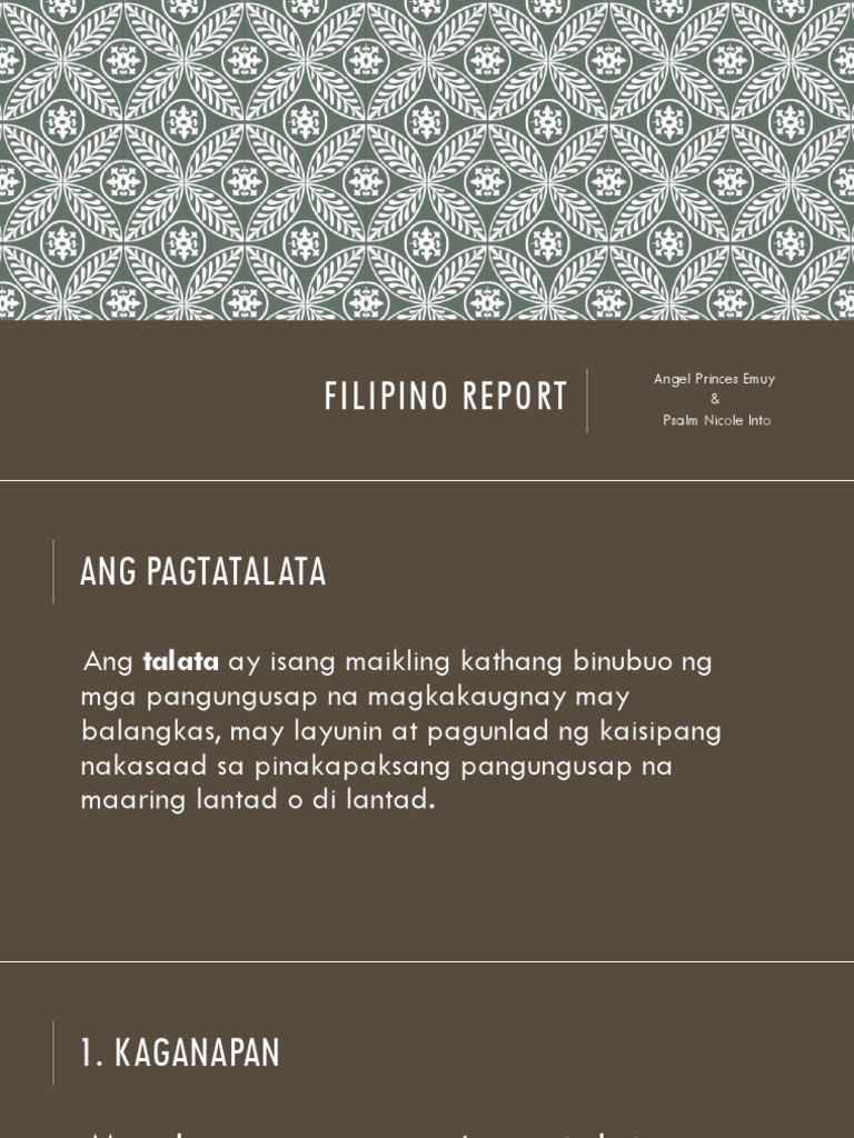 Filipino Report | PDF