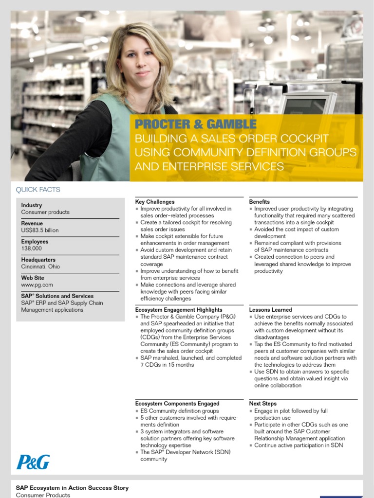 Procter Gamble Pdf Sap Se Economies