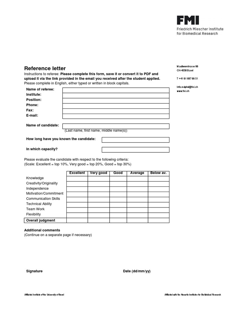 Reference Letter | PDF