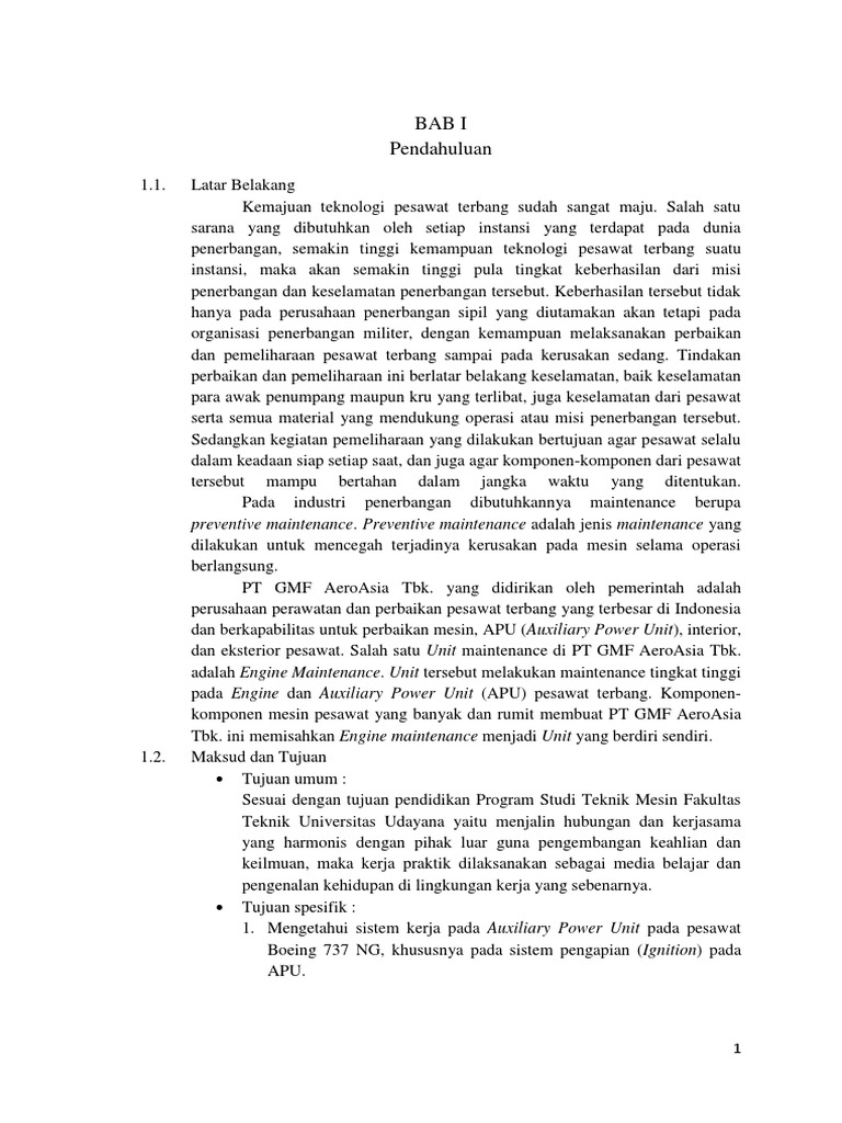 Pemeliharaan APU pada Pesawat Boeing 737 | PDF