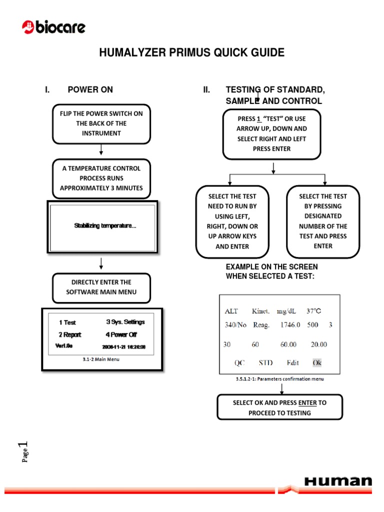 Humalyzer Primus Quick Guide | PDF | Chemistry | Nature