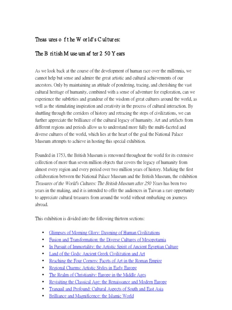 Treasuresoftheworld'Scultures: The B Ri Tish M Use Um Af Ter 2 50 Y ...