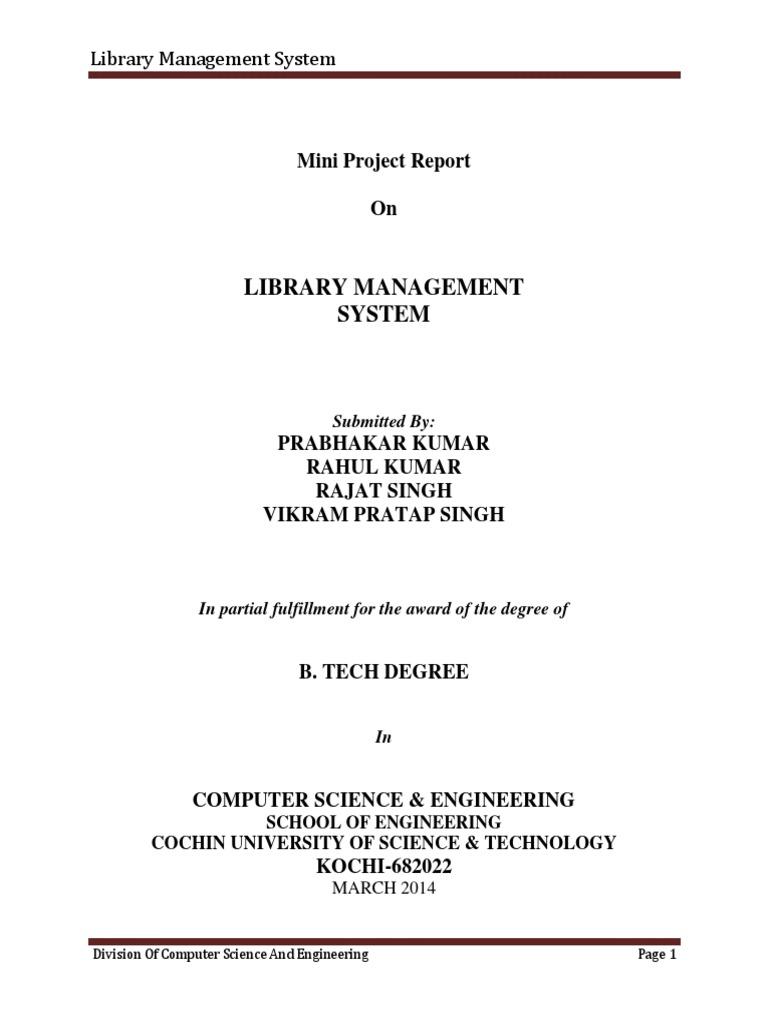 Library Management System Mini Project R | PDF | Cascading Style Sheets | Html Element
