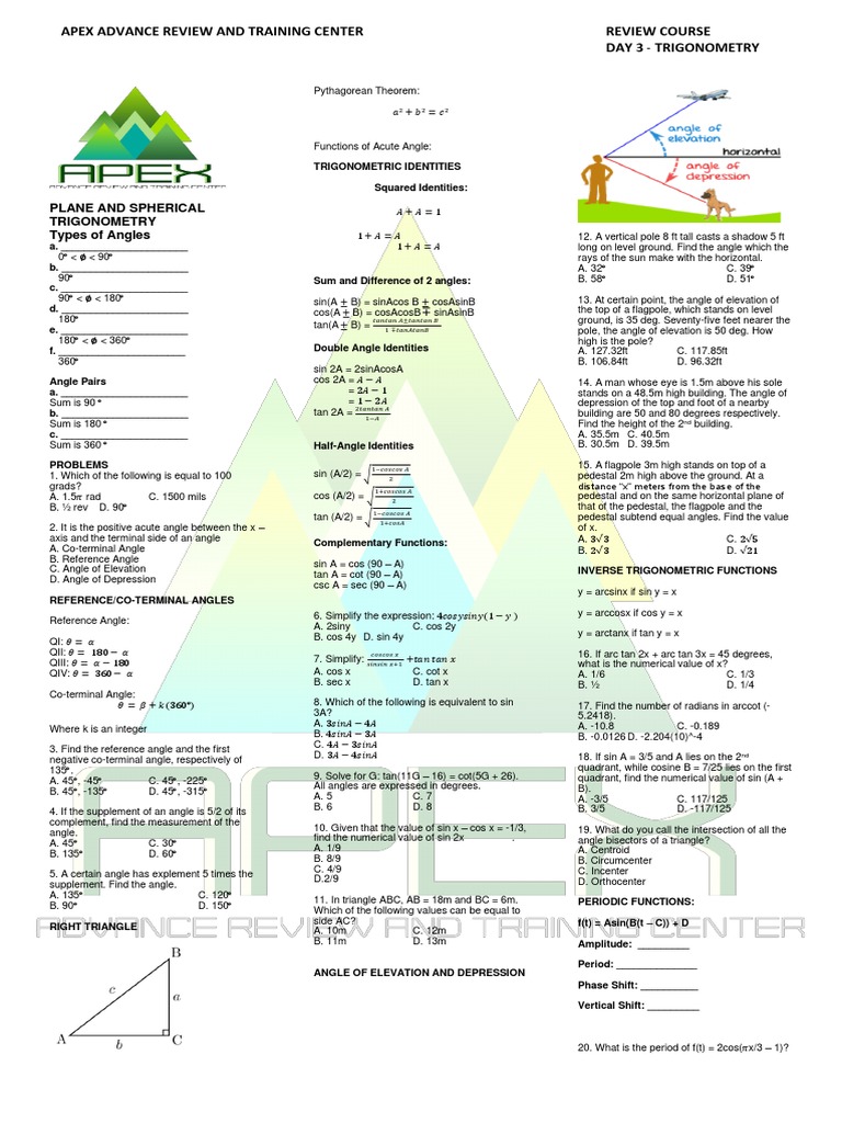 Trigonometry 1 Pdf Trigonometry Lie Groups