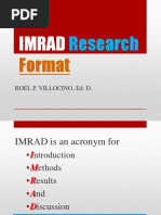 Guide For The IMRaD Format | PDF | Methodology | Statistics